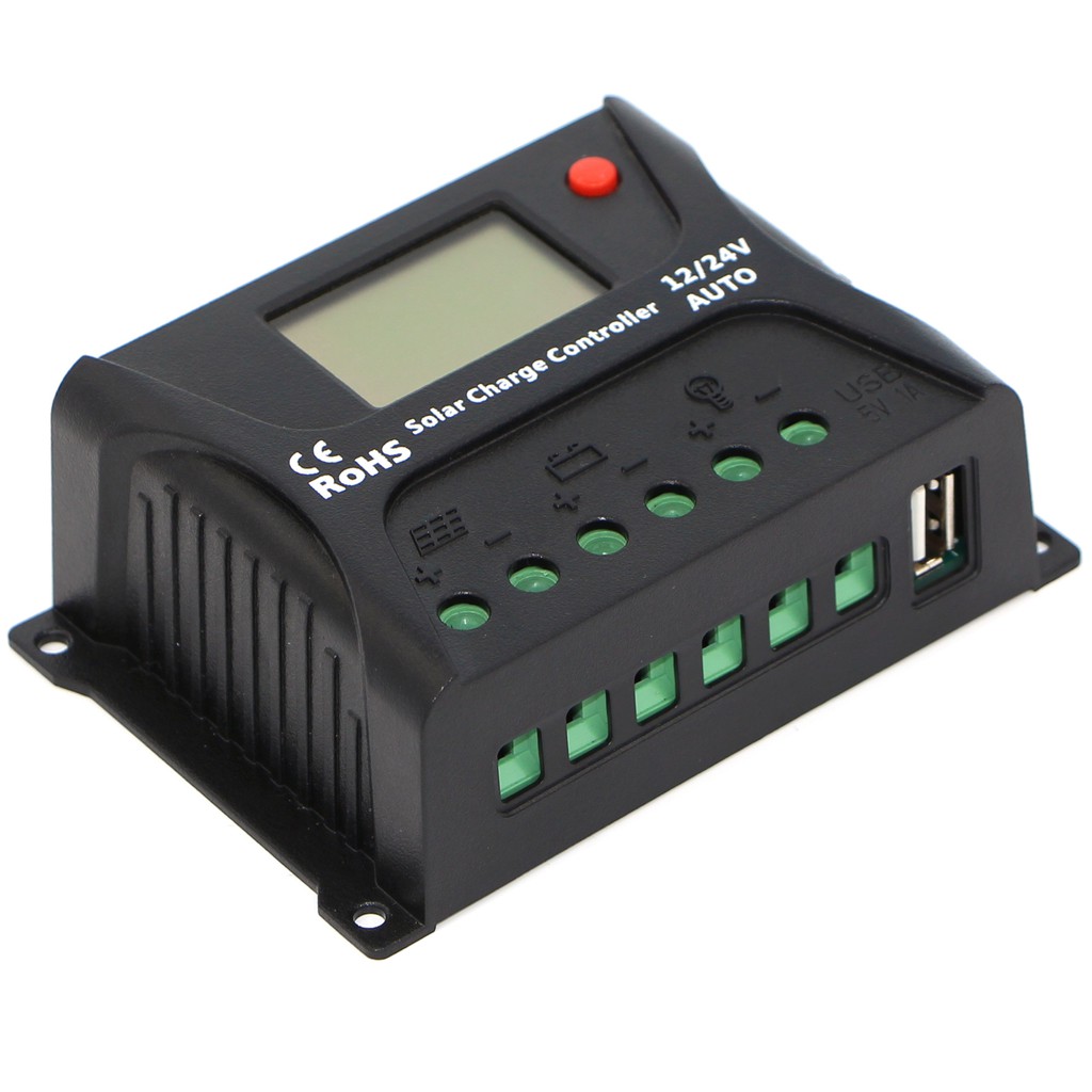 10A PWM Solar Charge Controller with USB port - 1 year manufacturer ...