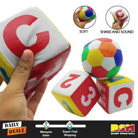 Soft Soccer Ball,Alphabet Cube And Number Cube Colourful,Sound For ...