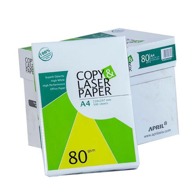 Copy & Laser A4 Copier Paper 80gsm - 1 BOX (5 reams x 500 sheets ...