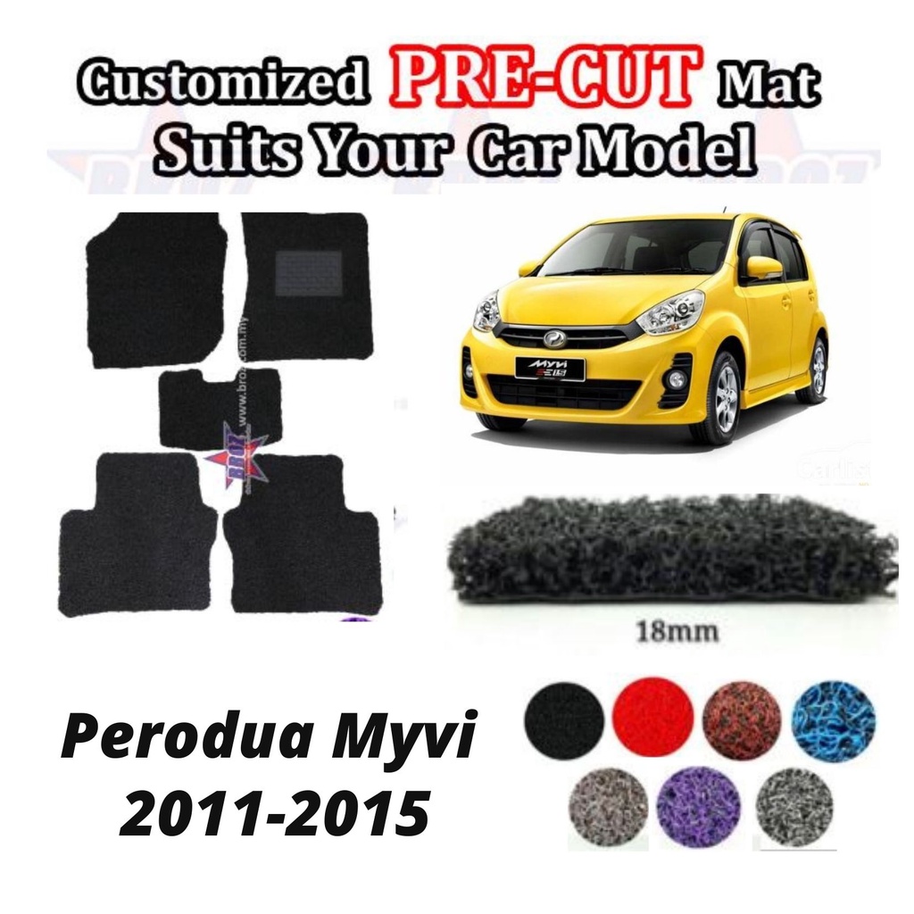 Perodua Myvi 2011-2015 18MM PRECUT PVC Coil FloorMat Anti Slip ...