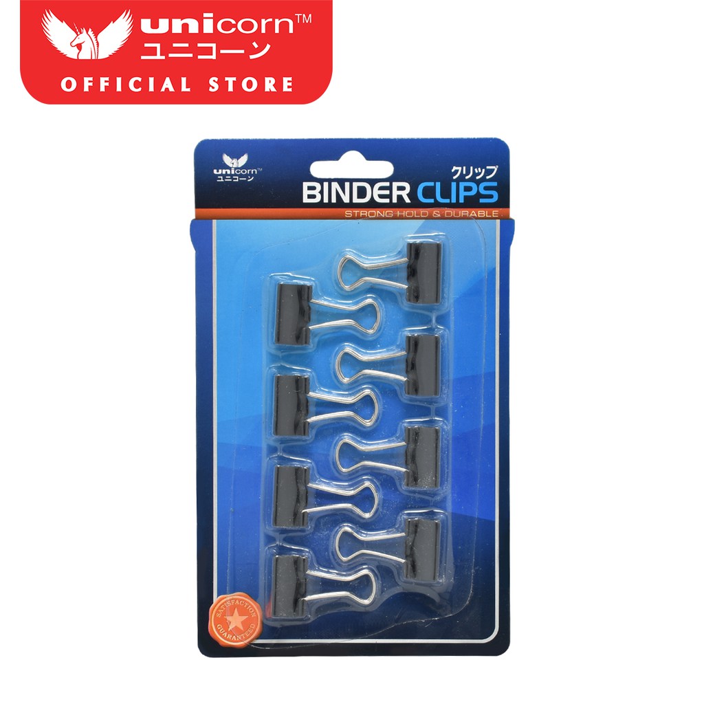 Unicorn Stationery 8pcs 19mm Black Binder Double Clip UBC-19MM | Shopee ...
