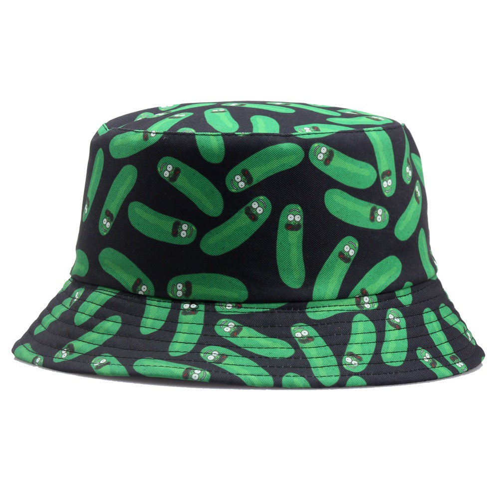 🔥【ready stock】🔥TwoSided Fisherman Hats Cucumber Bucket Hat Unisex Cap ...