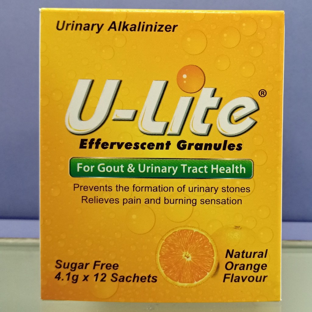 U-lite Urinary Alkalinizer Effervescent Granules 4.1g x 12's | Shopee ...