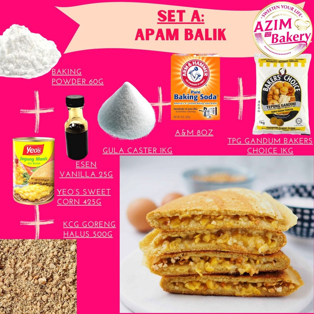 Set Apam Balik | Combo Apam Balik Jagung Manis Krimer | Set Apam Balik ...