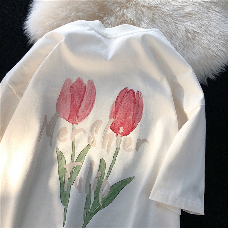 Korean Style Print Oversize Summer Short sleeve T shirt Clothing Tops ... Korean Style Print Oversize Summer Short sleeve T shirt Clothing Tops ...