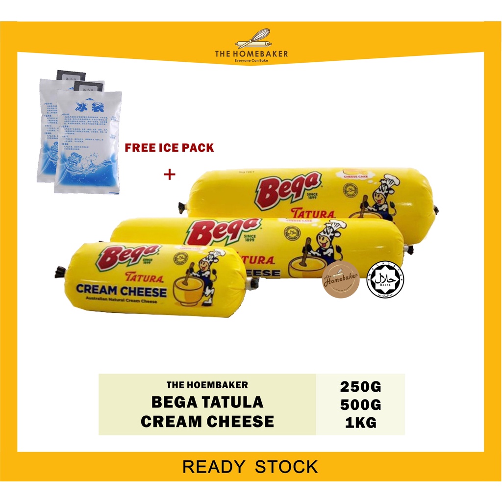 BEGA TATURA CREAM CHEESE 250G 500G 1KG [ FREE ICE PACK ] - HOME BAKER ...