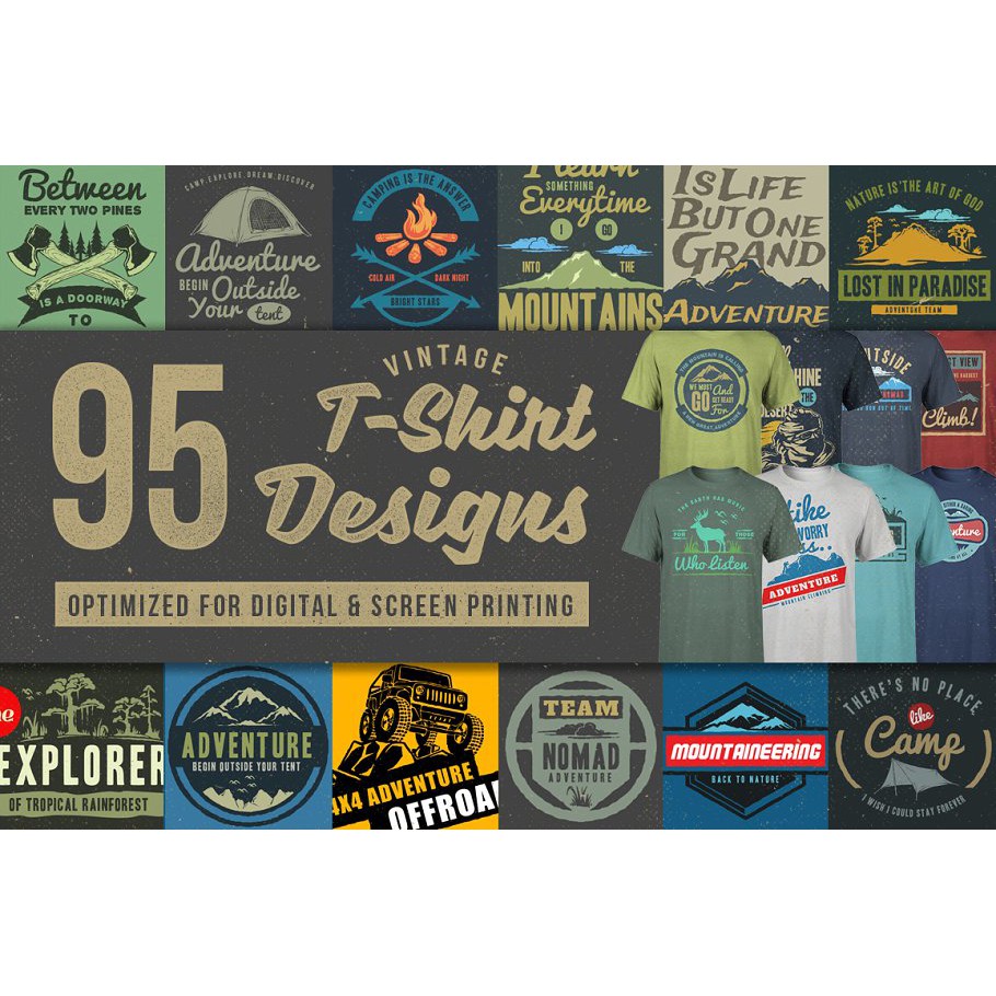 [ EPS/PNG/AI/PSD/SVG ] 95 T-Shirt Designs Mega Bundle for Tshirt ...