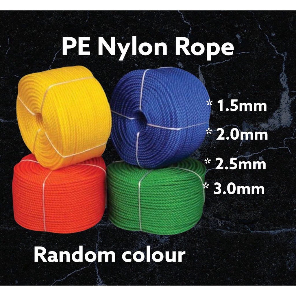 Polyethylene Nylon Rope/Tali Nilon polietilena/聚乙烯尼龙绳 1.5mm,2mm,2.5mm ...