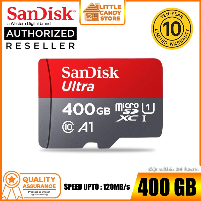 SanDisk Ultra A1 Micro SD 140MB/s (512GB/400GB/256GB) Memory Card Class ...