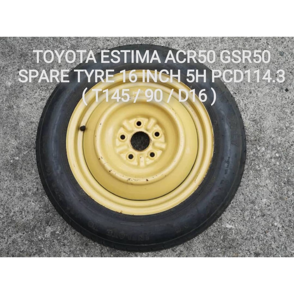🇯🇵🇯🇵 Toyota Estima ACR50 GSR50 16 INCH 5 Holes PCD114.3 Spare Tyre With ...