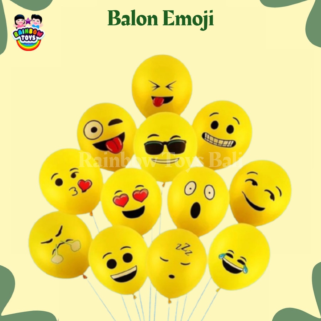 Emoji Emoticon Smile Birthday Latex Balloons | Balloon Emoji | Shopee ...