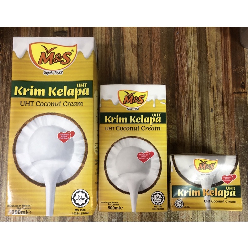 M&S Krim Kelapa UHT/UHT Coconut Cream 200ml/500ml/1000ml | Shopee Malaysia