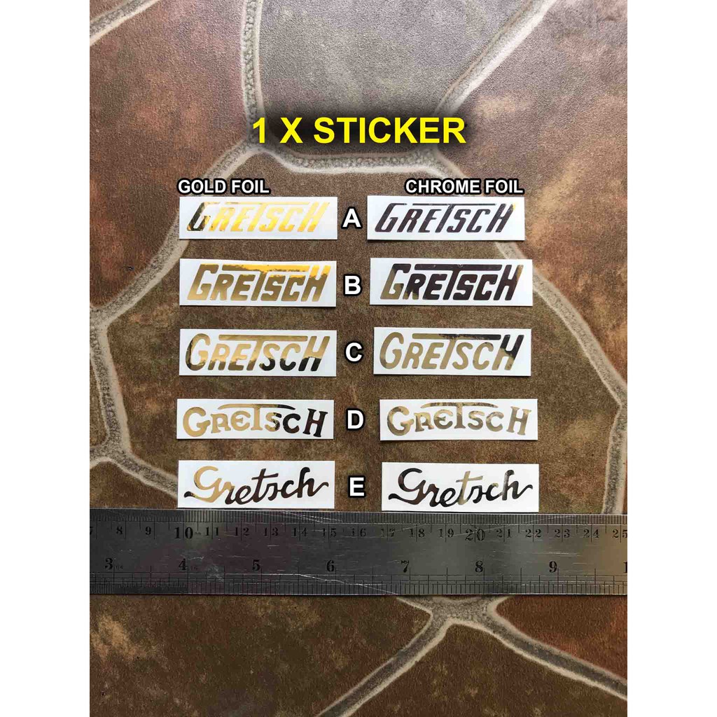 Gretsch Guitar Sticker Sticker Electric Headstock Acoustic Classic ...