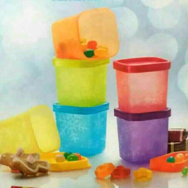 TUPPERWARE Petit Square Round Set (6) 80 ml | Shopee Malaysia