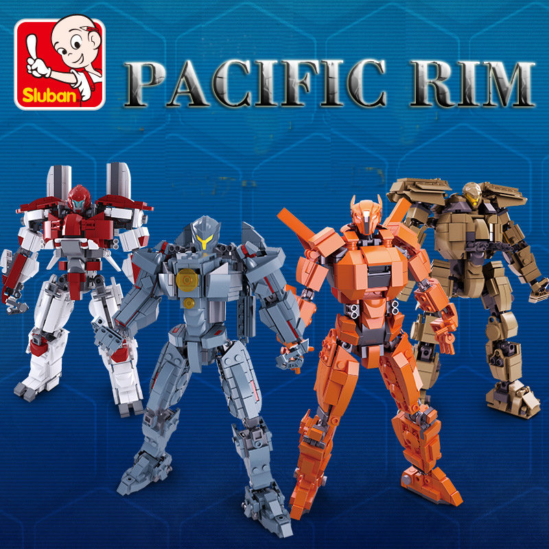 4 Style Sluban 0726 Pacific Rim Series Model Building Blocks Compatible ...
