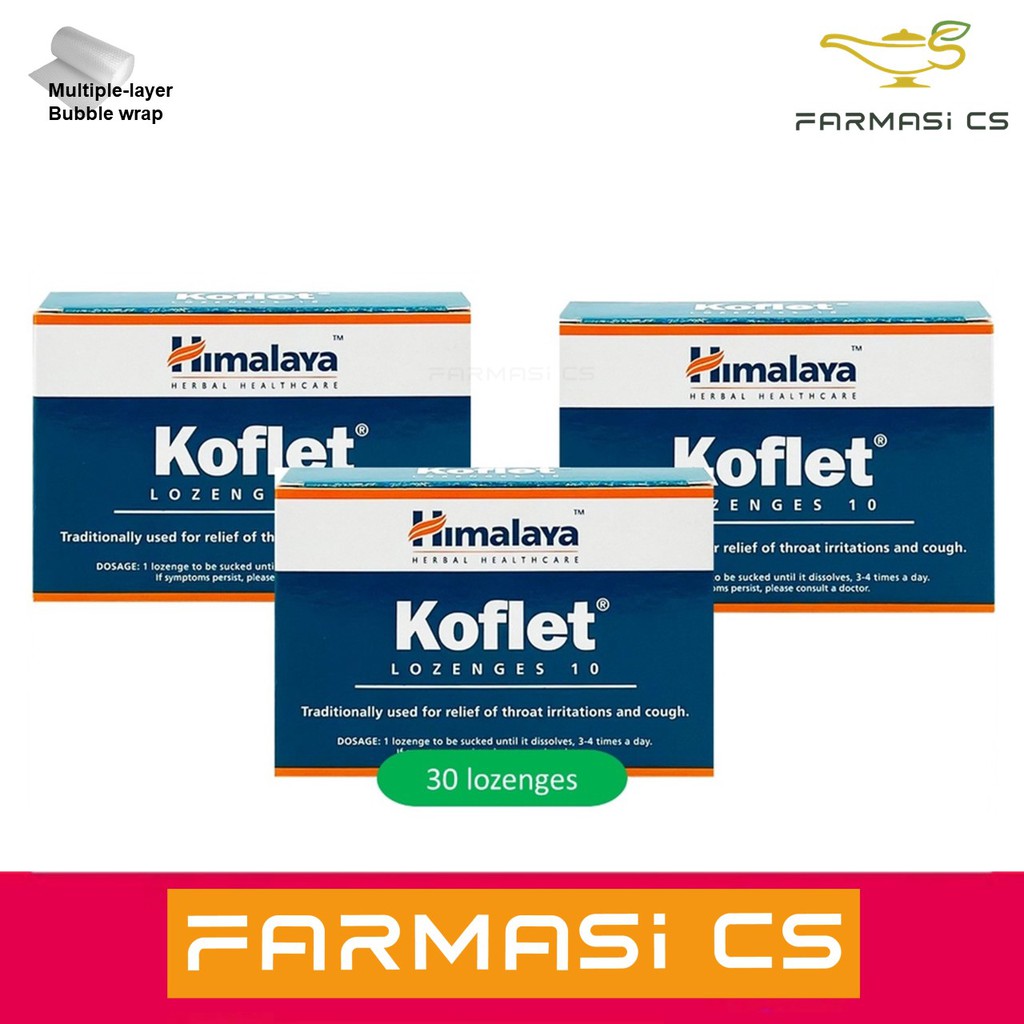 Himalaya Koflet 10 Lozenges x 3 boxes (TRIPLE) EXP:09/2025 [ cough ...