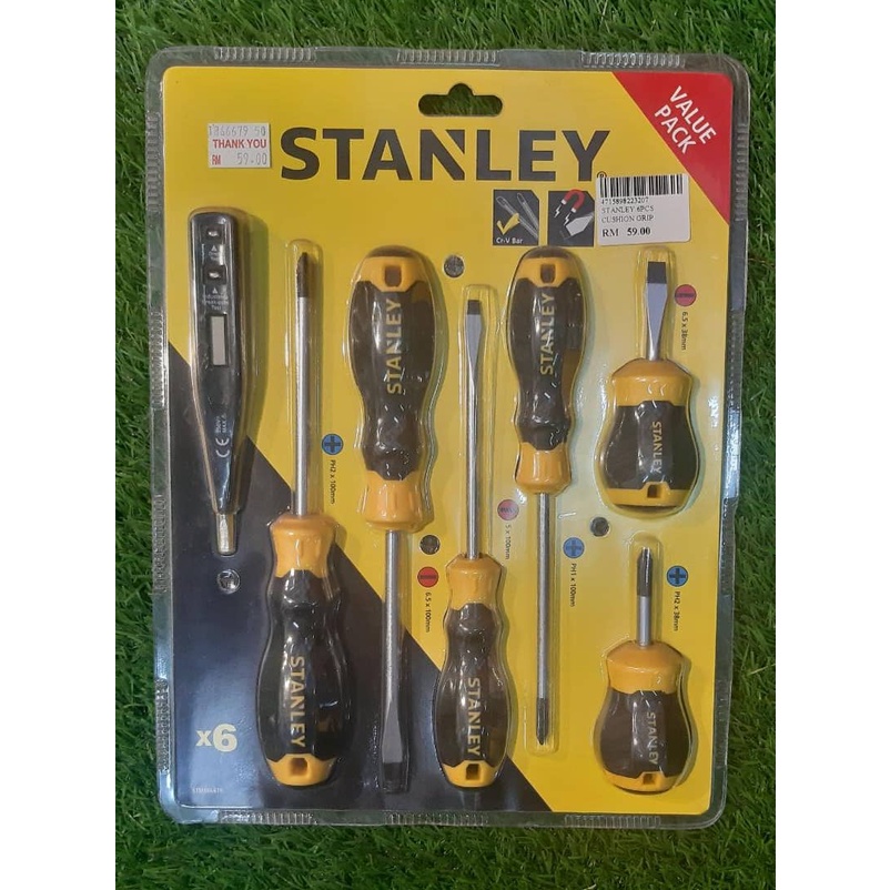 STANLEY 6PCS CUSHION GRIP SCREWDRIVER SET W/DIGITAL TEST PEN (STMT66679 ...