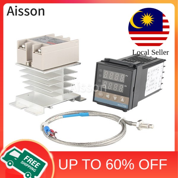 REX-C100 Digital 220VAC K Type RKC PID Thermostat Temperature ...