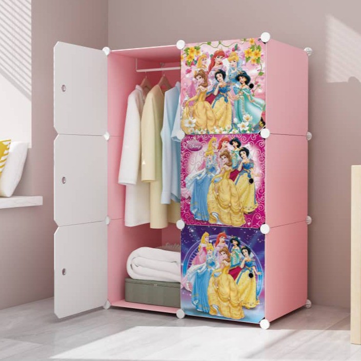 [READY STOK] PRINCESS PINK 6C DIY Rack Storage Cabinet Wardrobe With ...