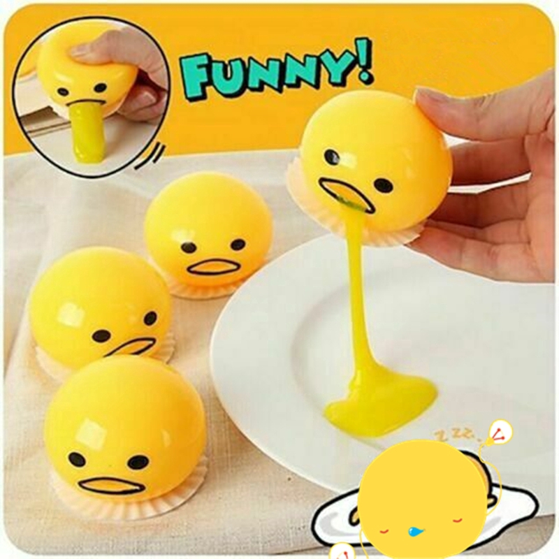 Funny Toy Puking Squishy Yolk Egg Ball Stress Yellow With Goop | Shopee ...