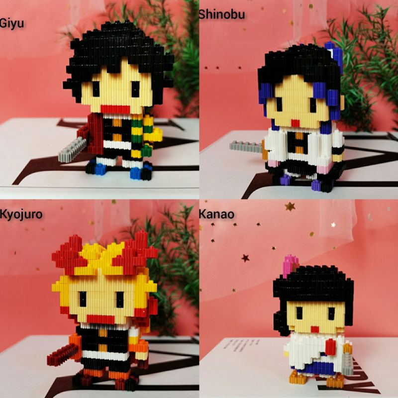 kimetsu no yaiba 3d design Lego kyojuro Giyu shinobu kanao toys figure ...