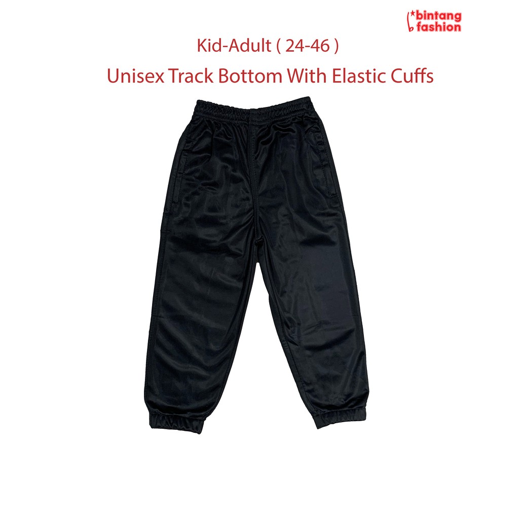 Bintang Fashion Seluar Track Sukan Kaki Cekak Unisex Budak Dewasa Kain ...