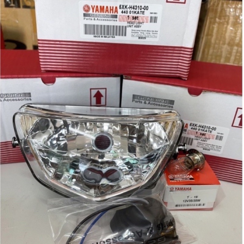 ORIGINAL YAMAHA Y125 Y125ZR HEAD LAMP HEAD LIGHT ASSY LAMPU DEPAN INCLUDE SOCKET & BULB | Shopee ...