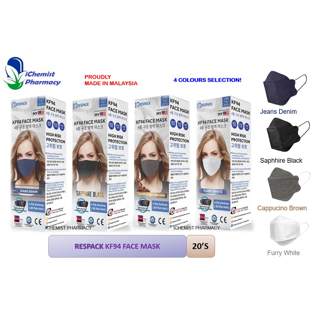 ORIGINAL! RESPACK KF94 FACE MASK 20S (ADULT) JEANS DENIM / SAPPHIRE ...