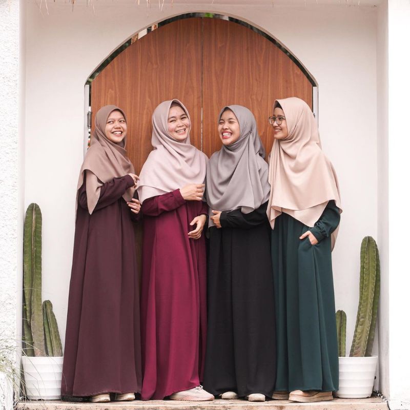Gamis Hami Polos Hijab Alila New Color | Shopee Malaysia