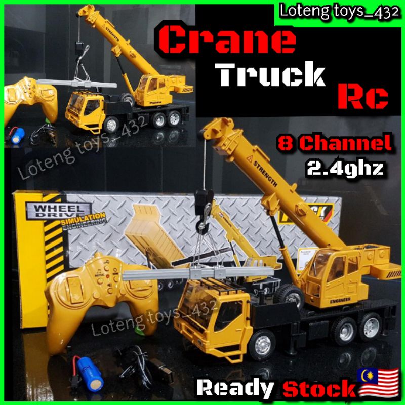 LT27 Crane Truck RC 2.4Ghz, Kren Rc 8 Channel Rechargeable Remote ...