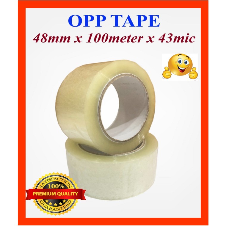 OPP CLEAR TAPE / PACKAGING TAPE 48mm x 110y / 48mm x 100m x Random ...