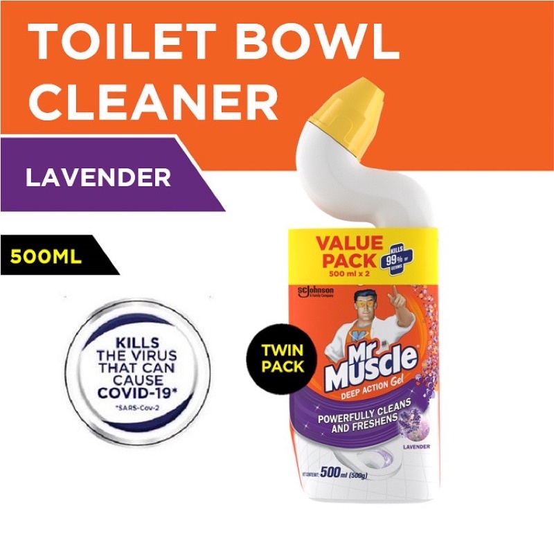Mr Muscle TOILET BOWL CLEANER Deep Action Gel (2 x 500ml) | Shopee Malaysia