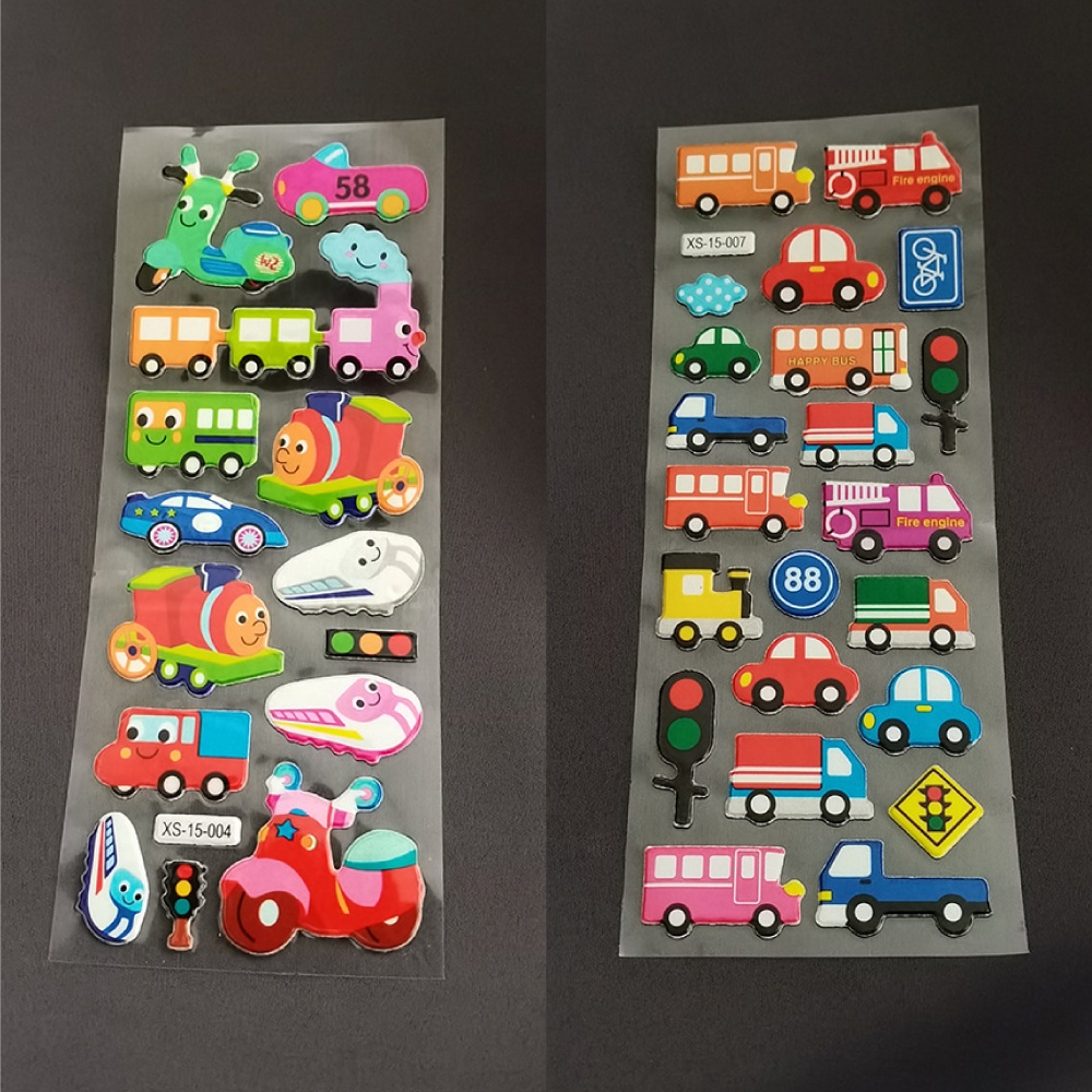 🔥READY STOCK🔥Cartoon Puffy Sticker-Dinosaur/Pony/Hello Kitty/Frozen/Car ...