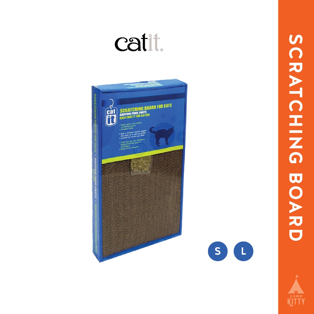 Catit Scratching Board with Catnip, Narrow / Wide | Cat Scratch Post ...