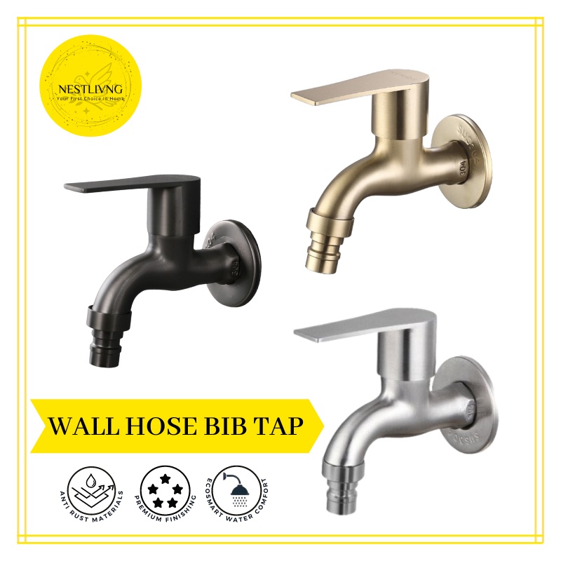Taman/Bilik Air Dinding Paip Bib SUS 304 Garden/Bathroom Wall Hose Bib ...