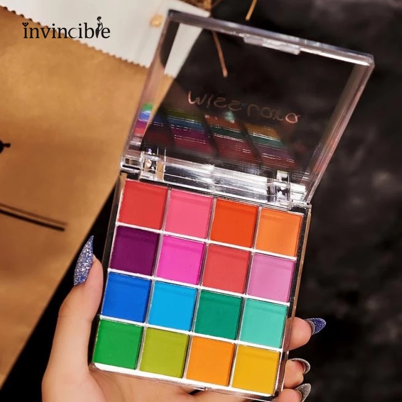 [Invincible] 16 Color Eyeshadow Marble Dish Eye Makeup/ Sweat-Proof ...
