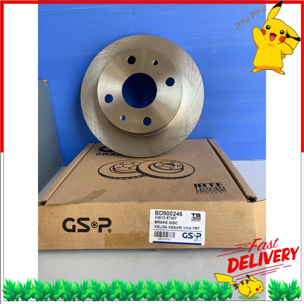GSP PERODUA KELISA KENARI VIVA FRONT BRAKE DISC ROTOR (1 SET) | Shopee ...