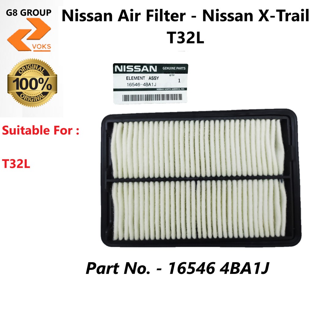 Nissan Air Filter - Nissan X-Trail T32L ( 16546 4BA1J ) | Shopee Malaysia
