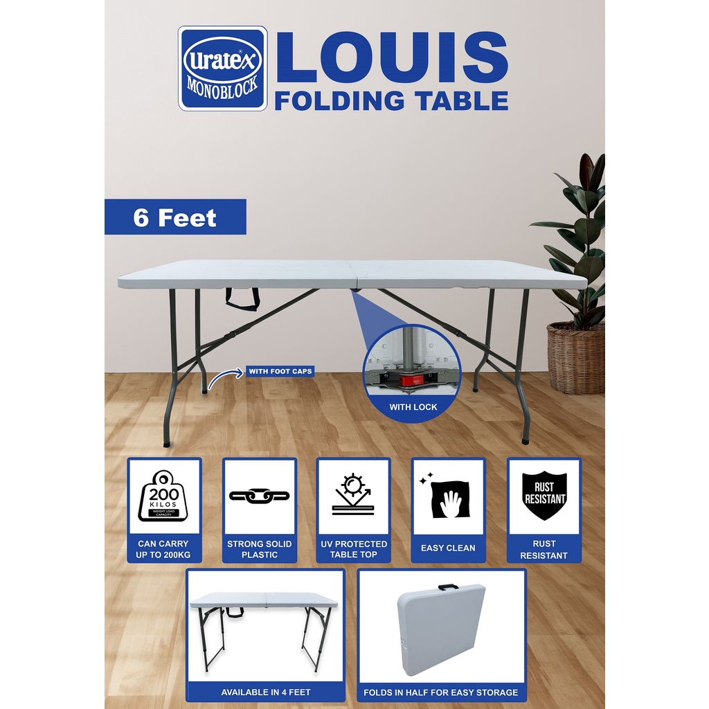 Uratex Monoblock Louis Folding Table | Shopee Malaysia