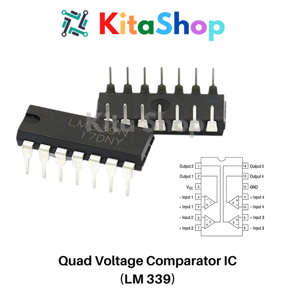 Quad Voltage Comparator IC (LM339N) | Shopee Malaysia