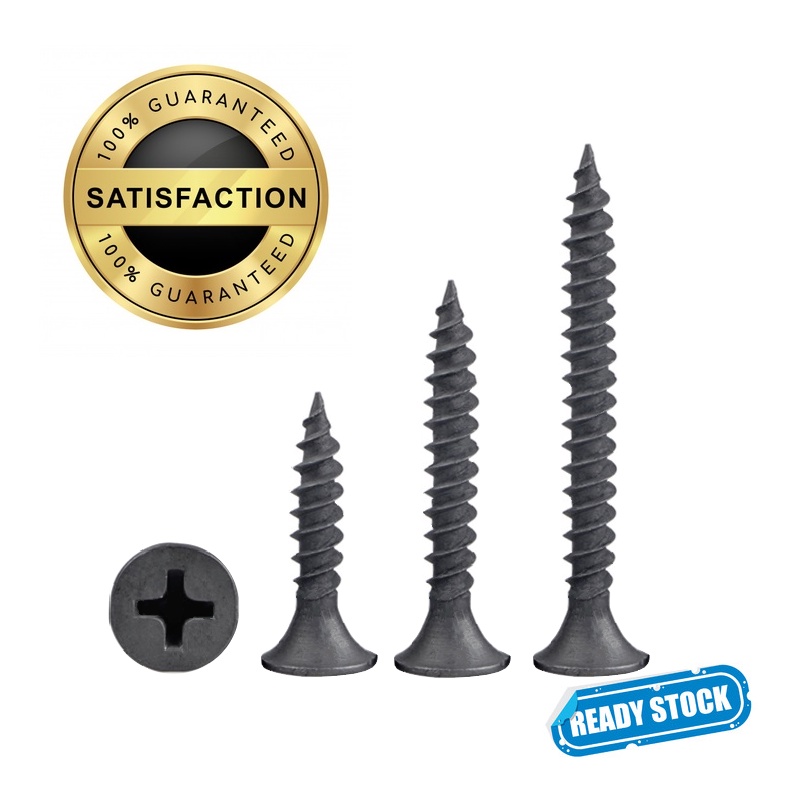 Quality Black Dry Wall Black Screw Sunk Flat Head Drywall Skru Hitam ...