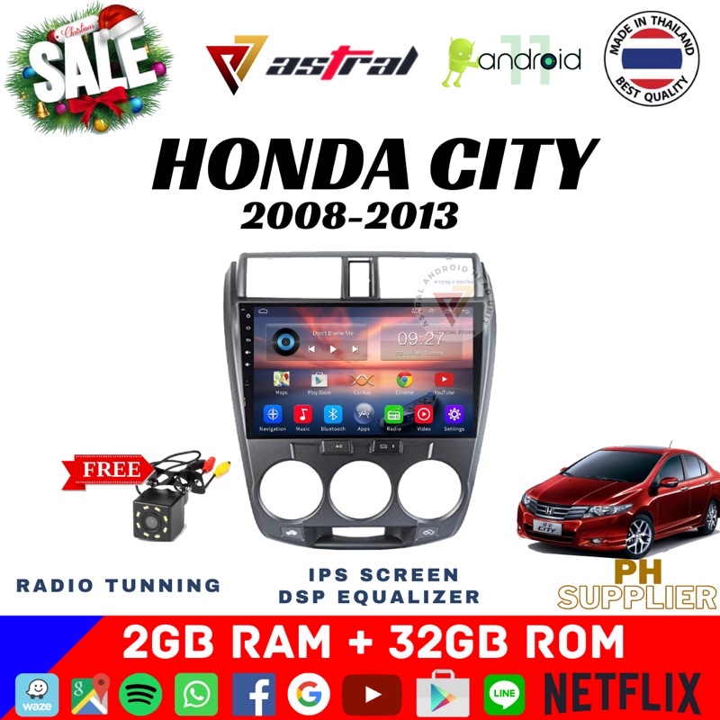 HONDA CITY 4GB + 64GB ASTRAL ANDROID HEAD UNIT (2008-2013) STEREO ...