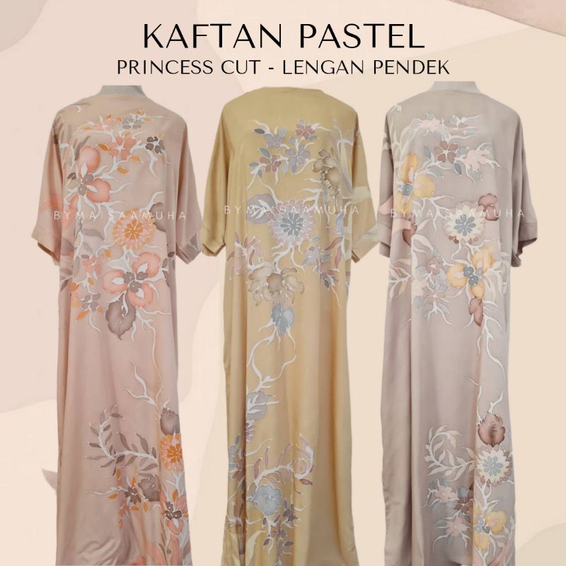 Kaftan Batik Pastel Princess Cut Baju Kelawar Cotton Viscose Baju Tidur ...
