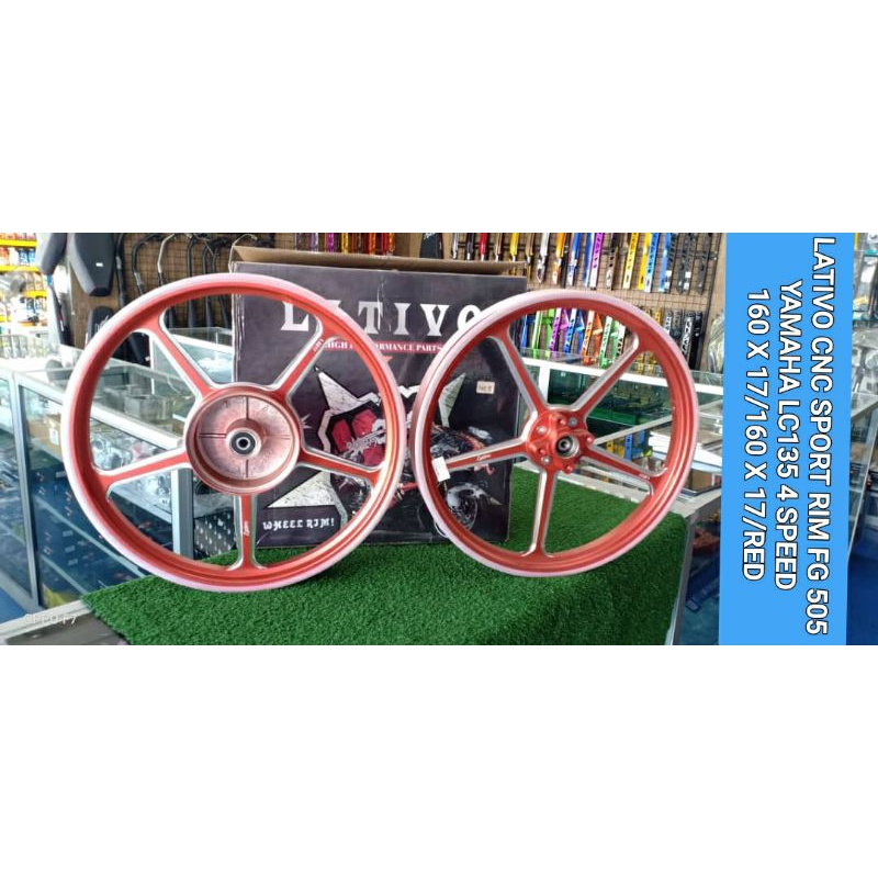 LATIVO CNC SPORT RIM SPORTRIM FG 505 YAMAHA LC135 4 SPEED 100% ORIGINAL ...