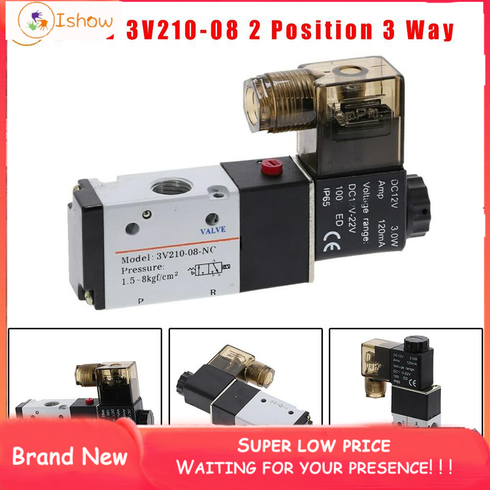 Solenoid Valve DC 12V 3 Way 1/4 PT Air Pneumatic 0.15-0.8MPa High quality | Shopee Malaysia