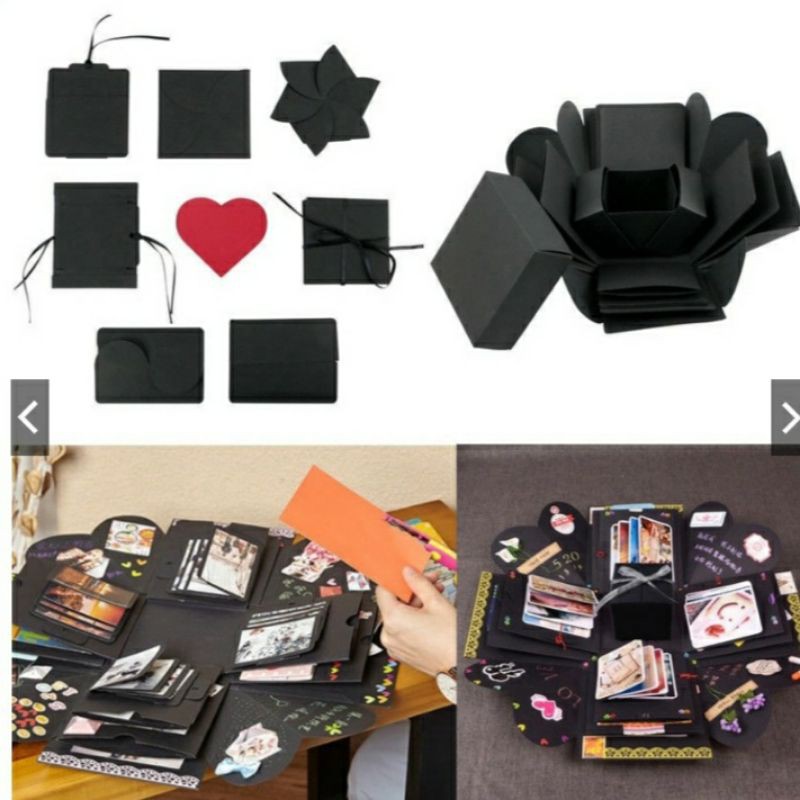 Hexagon Surprise Explosion Boxes Scrapbook DIY Photo Album Creative ...