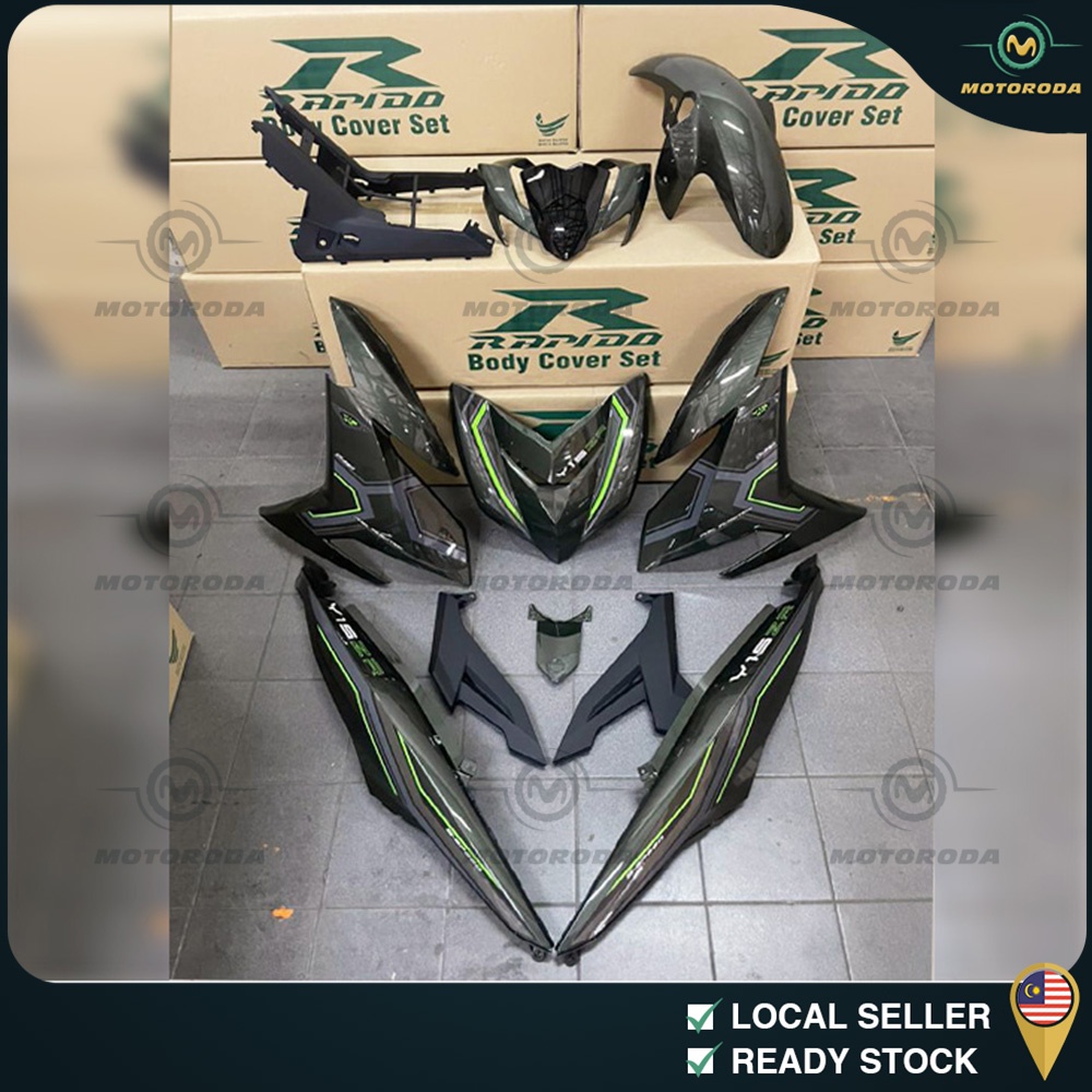 Rapido Cover Set Assembly Y15ZR V1 V2 LC150 (44) (Sticker Tanam ...
