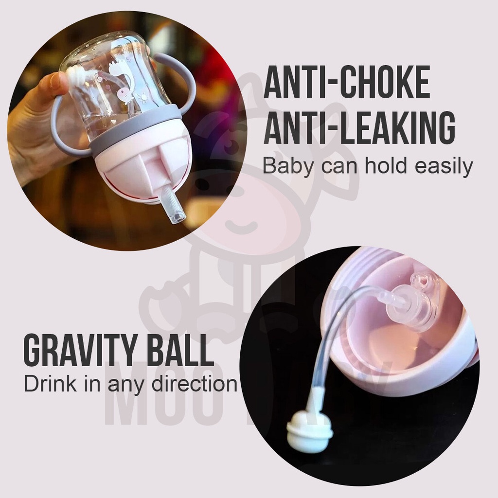 ⭐Moo Baby Botol Air Baby Anti Tersedak Water Bottle Baby Bottle Straw ...
