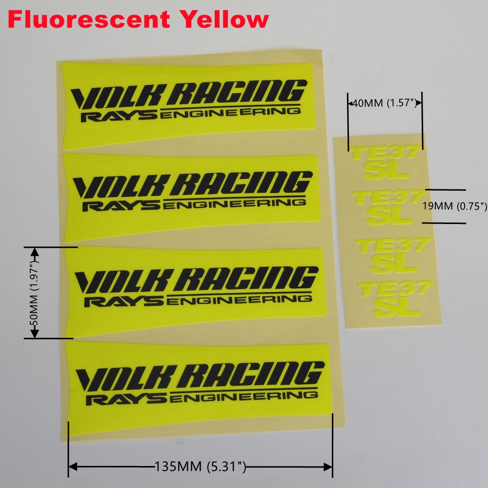 Wholesale JDM Car Wheel Sticker VOLK RACING RAYS TE37SL Fluorescent ...