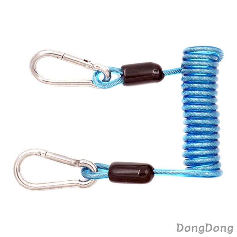 Scuba Diving Dive Stainless Steel Spiral Coil Lanyard Carabiner ...